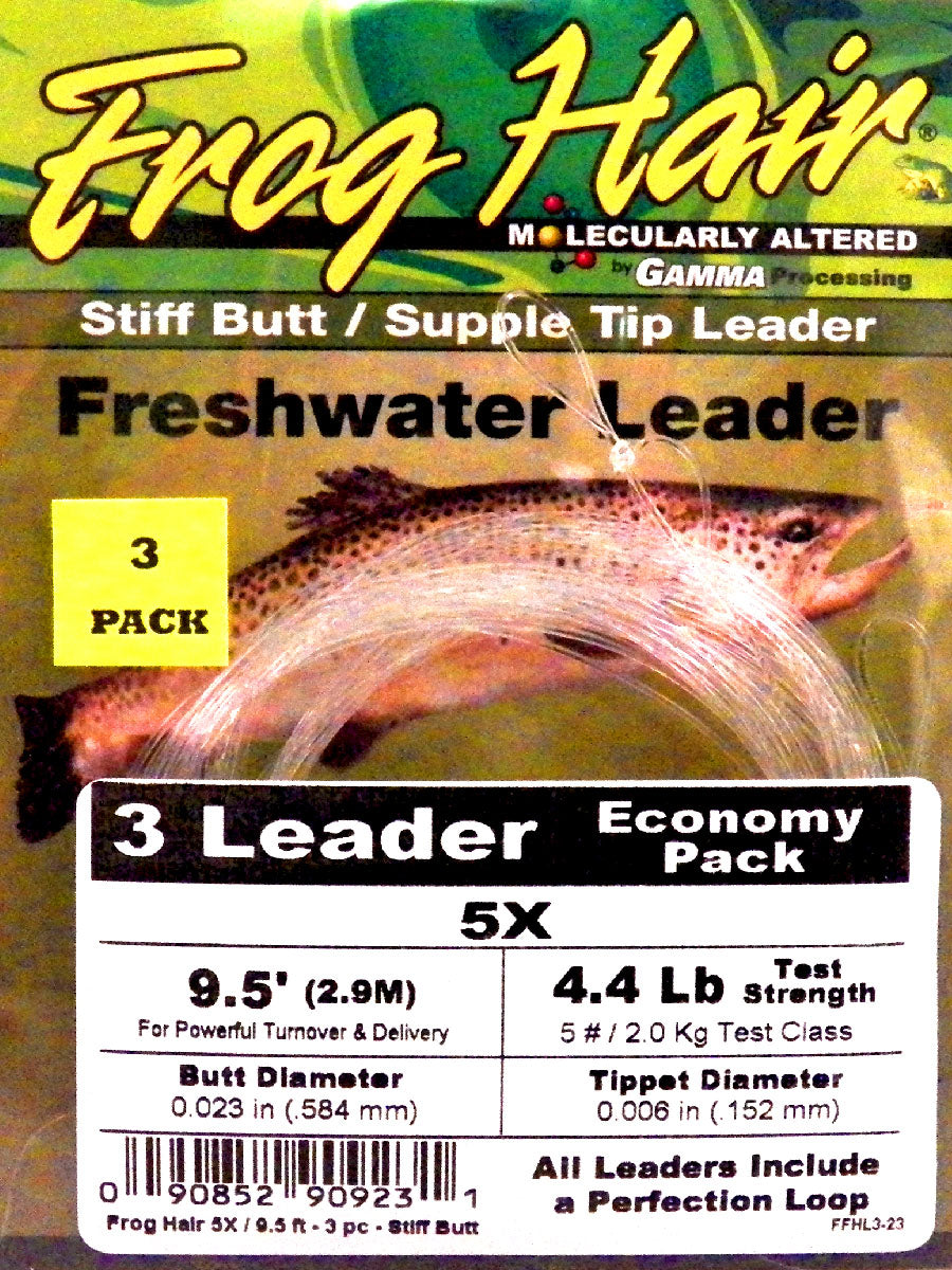 FrogHair Leaders - Stiff Butt (3pk) – froghairfishing